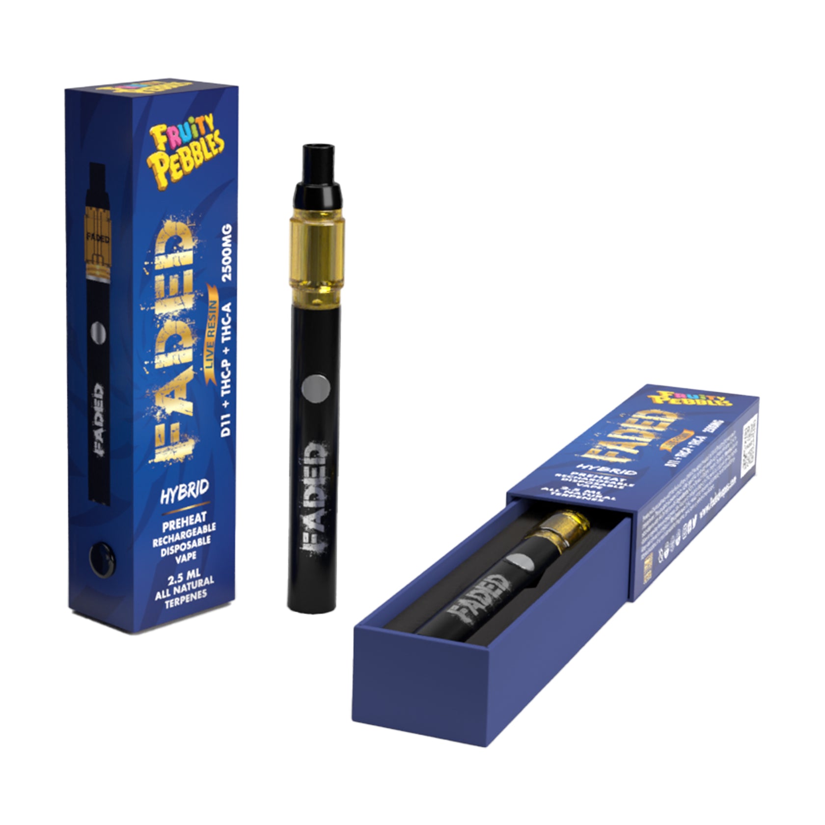 FADED DELTA-11+THC-P+THC-A RECHARGEABLE DISPOSABLE – Faded